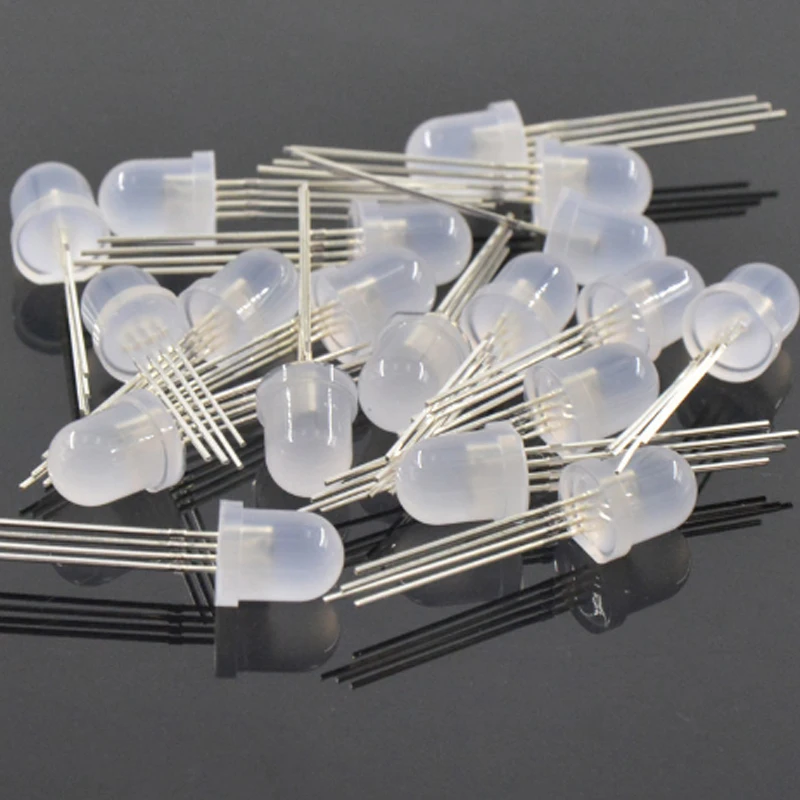 DC5V WS2812D F5 F8 8mm Round RGB LED WS2812 chipset inside RGB Full ...