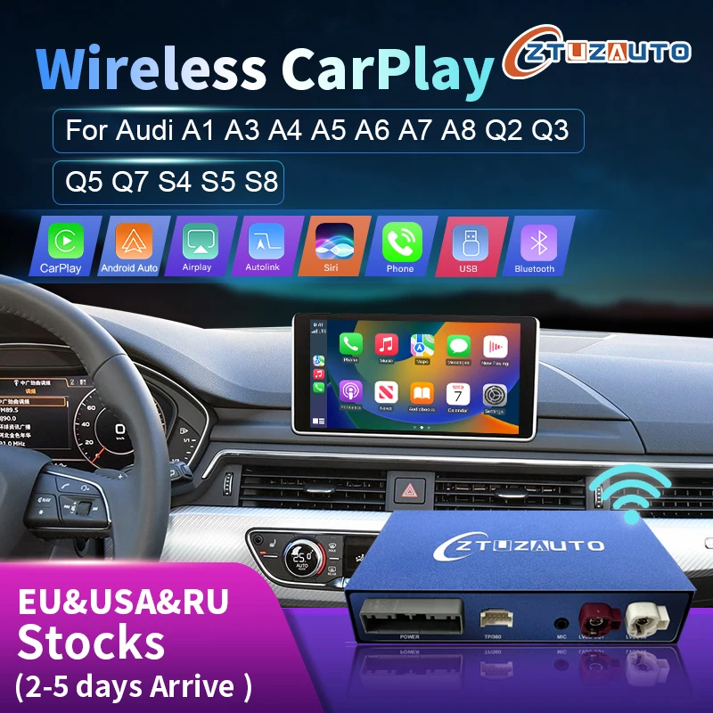 Wireless-Apple-CarPlay-Android-Auto-Interface-for-Audi-A3-A4-A5-A6-A7 ...
