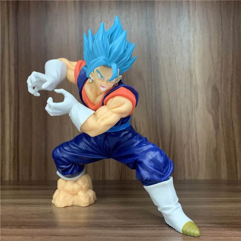 New Dragon Ball Z Figure Gogeta Dark Blue Waving Anime Pvc Figure Dbz ...