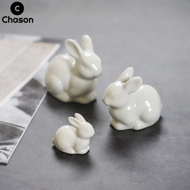 Bunny Decorations Easter Ceramic | Easter Rabbits Decoration - Cute ...