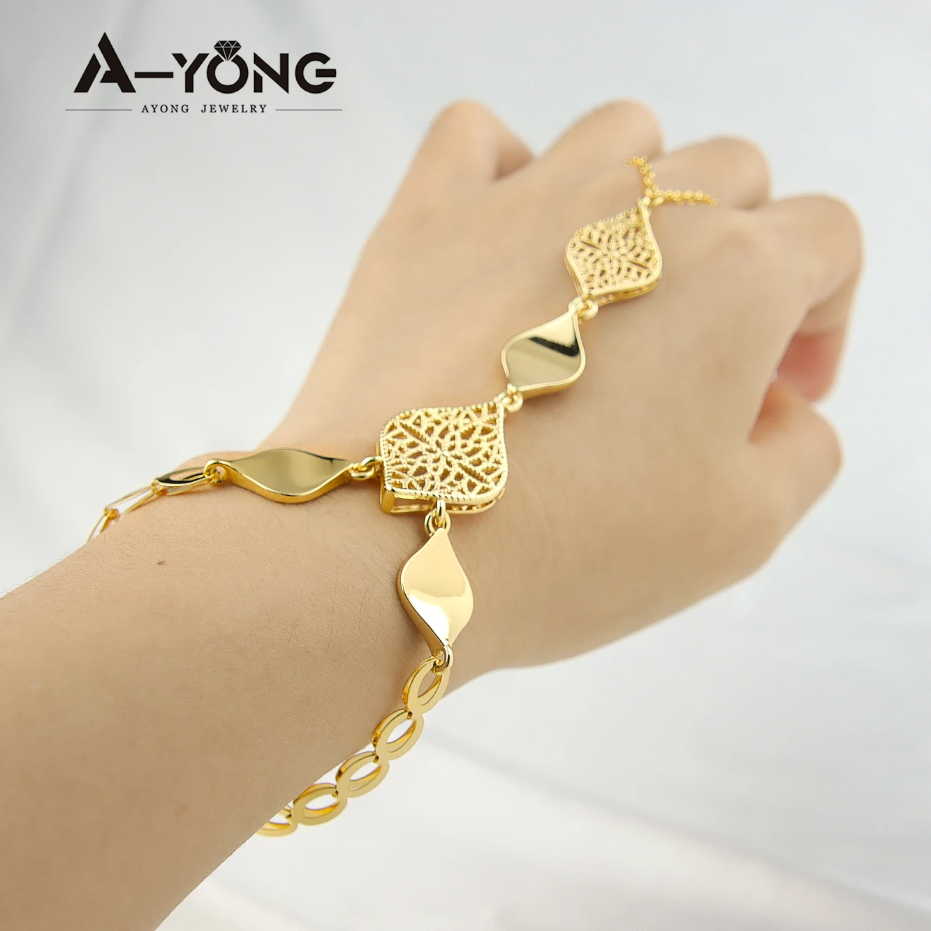 Ladies Gold Hand Chain