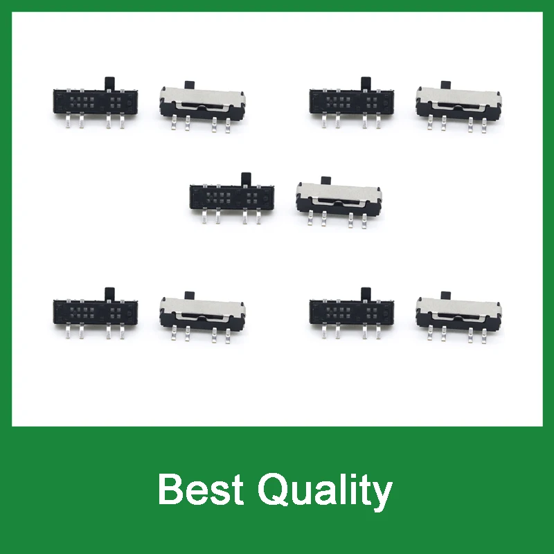 10Pcs 4 Pin Mini Slide Switch On-OFF 3Position Micro Slide Toggle ...