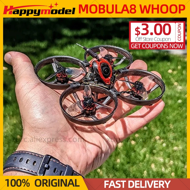 Happymodel Mobula8 Mobula 8 1-2S 85mm Micro FPV Whoop Quadcopter Drone ELRS/FRSLY Receiver X12 ...