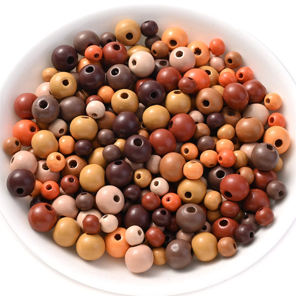 50-100pcs-Colorful-Wood-Beads-Rustic-Farmhouse-Wood-Beads-for-DIY-Craft ...