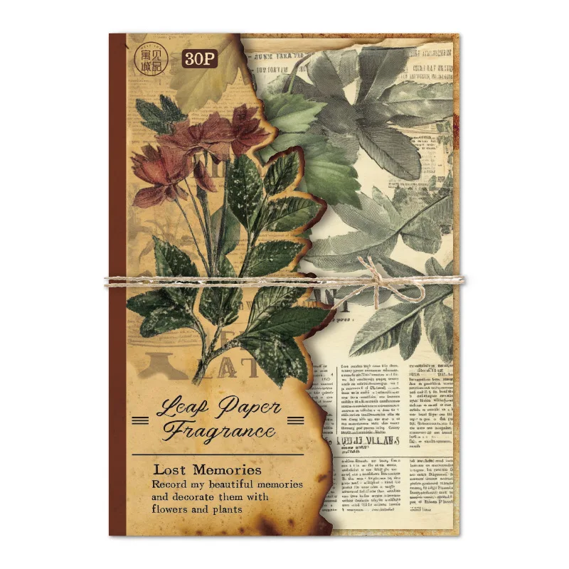 30pcs/pack Retro Material Paper Lost Memories Series Vintage White ...