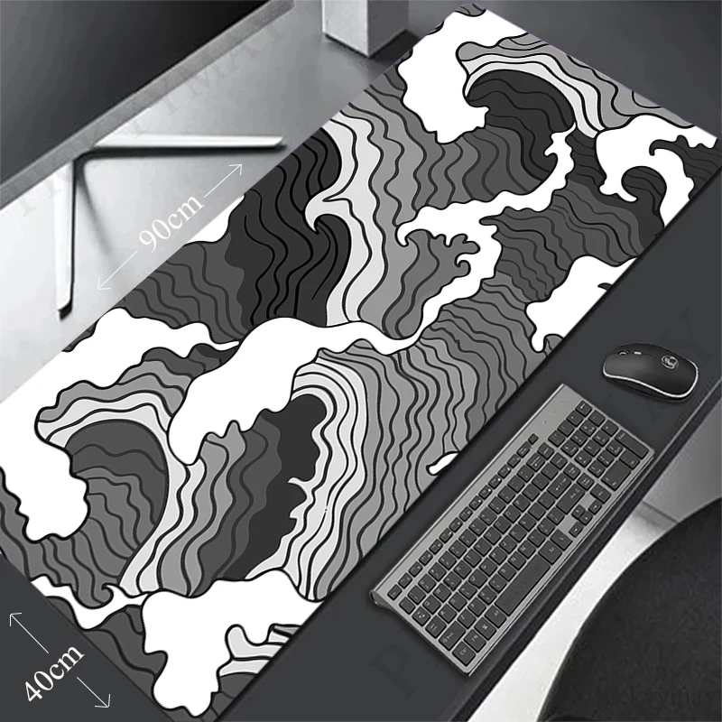 Original-Mouse-Pad-Wave-Gaming-Mousepad-400x900cm-Large-Keyboard-Mats ...