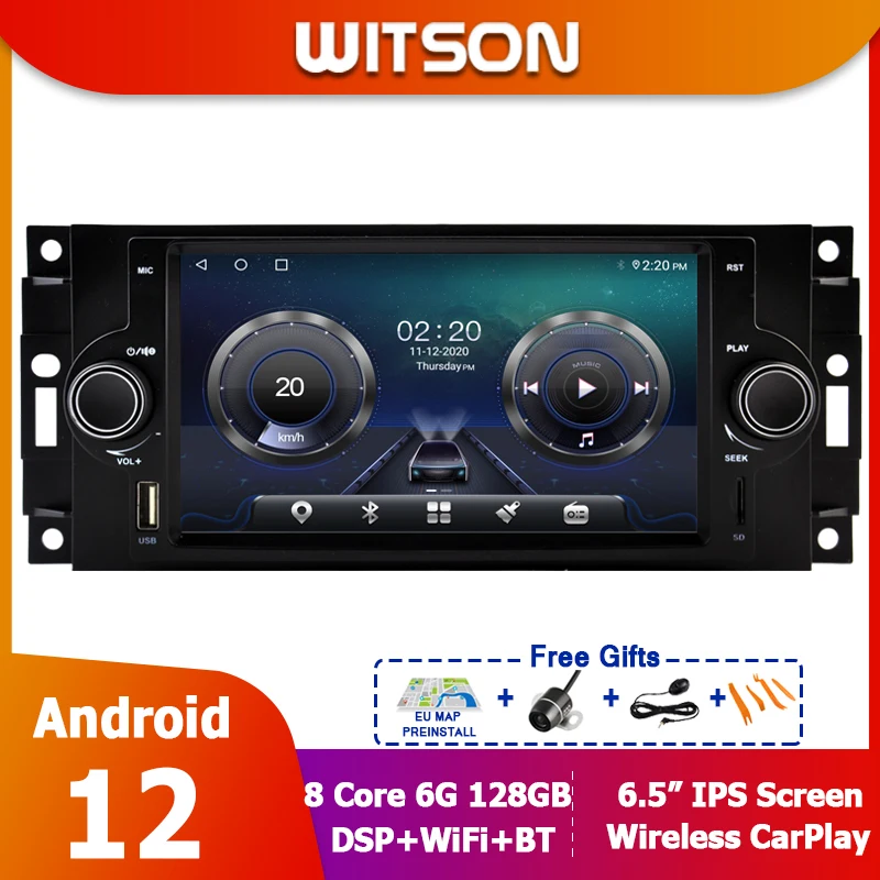 Car Radio Android 12 Dvd Player For Chrysler 300c,cruiser Dodge Ram ...