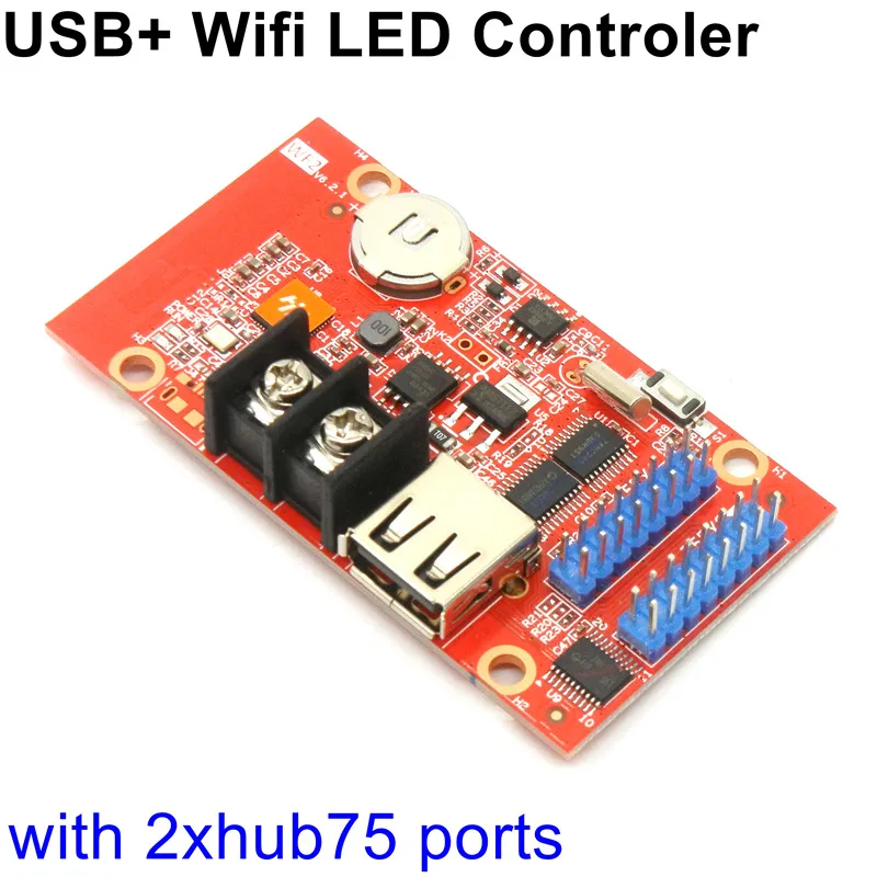 HD-WF2 HD-U60-75 USB + WIFI Asynchronous LED Controller Full Color Led ...