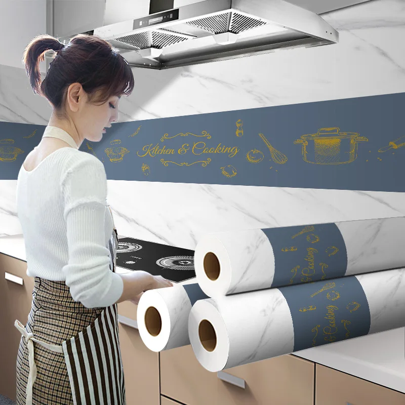 60cm-1m-Marble-pattern-oil-proof-sticker-self-adhesive-waterproof-and ...