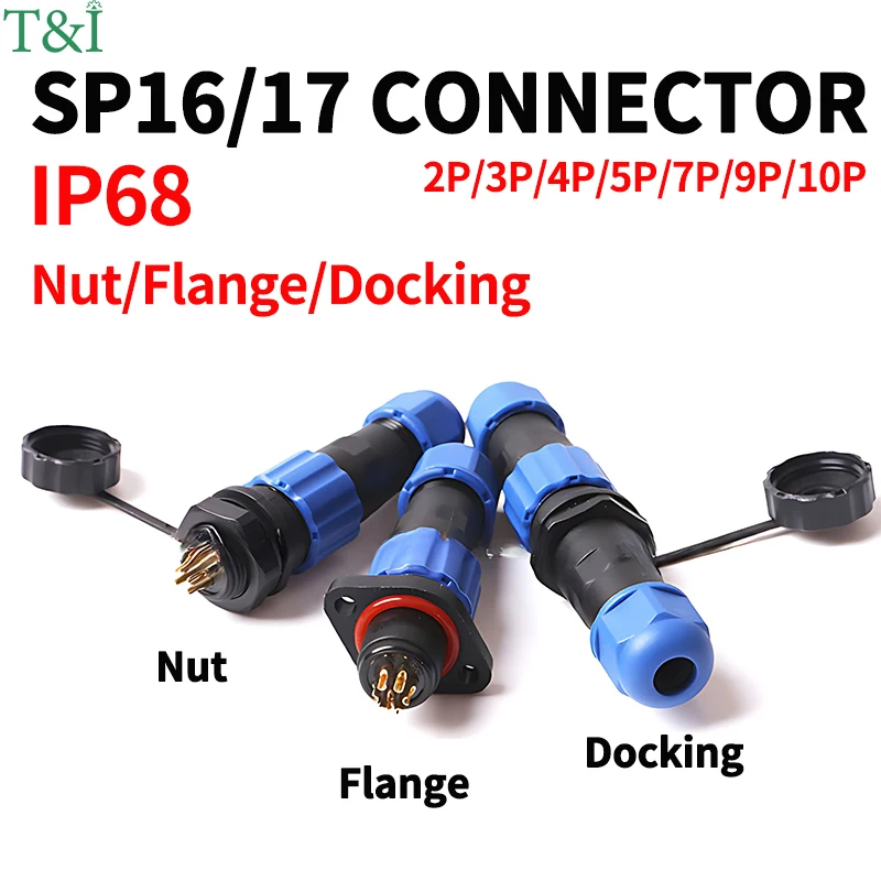 IP68-SP16-SP17-Back-Nut-Flange-Docking-Waterproof-Aviation-Connector ...