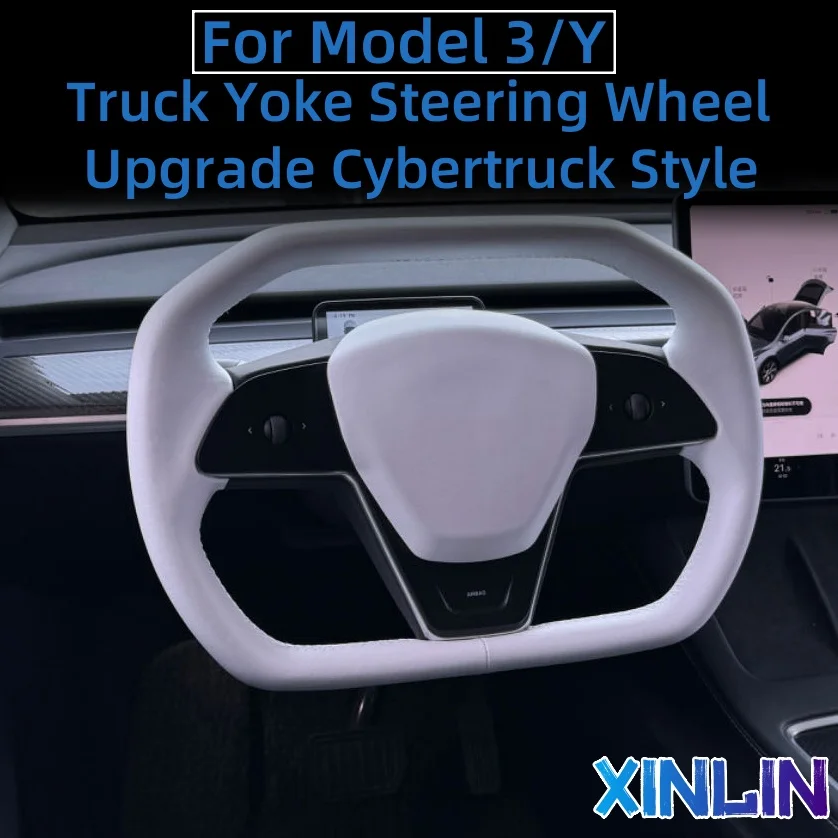 New-Cybertruck-Yoke-Steering-wheel-Nappa-leather-heated-hexagon-yoke ...