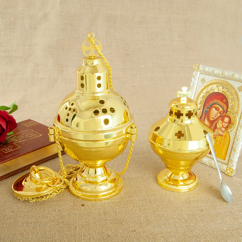 HT-Church-Supplier-High-Polished-Gold-Plated-Hanging-Incense-Burner ...