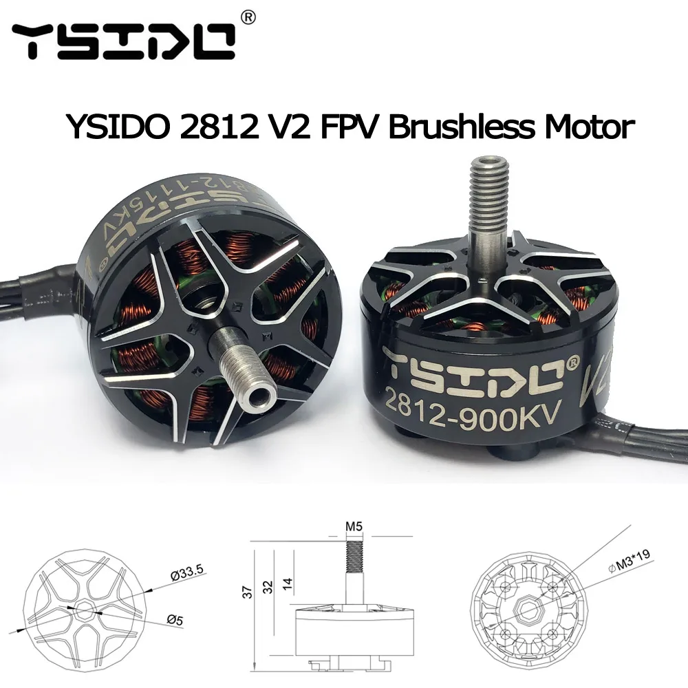 YSIDO-2812-V2-Brushless-Motor-900KV-1115KV-3-6S-for-RC-Multirotor ...