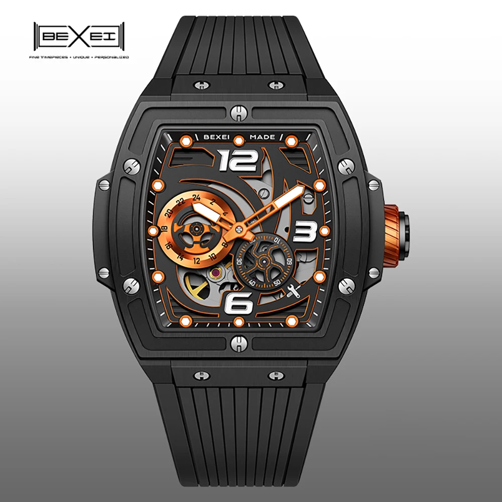 BEXEI-9139-Barrel-shaped-Automatic-mechanical-Citizen-movement-men ...