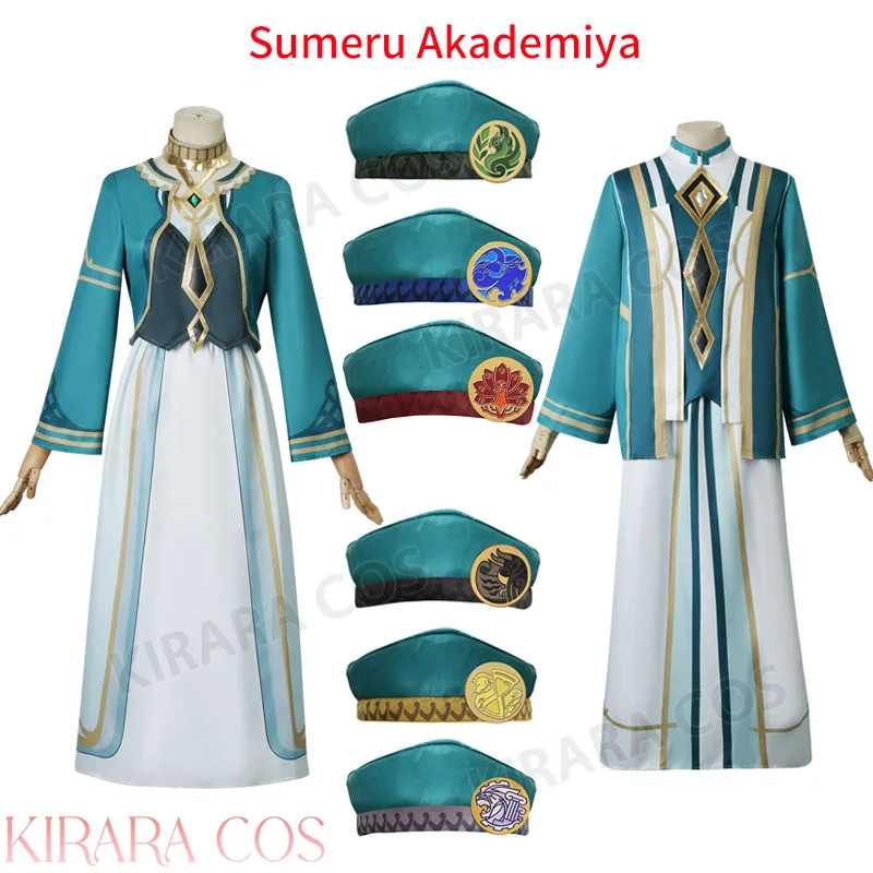 Genshin Impact Sumeru Akademiya Cosplay Costume Genshin Six Darshans Uniforms for Men Women Full ...