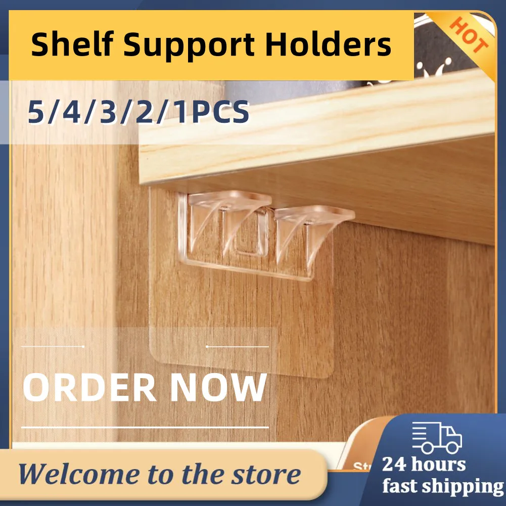 1-5PCS-Shelf-Support-Holders-Wall-mounted-Wardrobe-Shelf-Racks-Punch ...