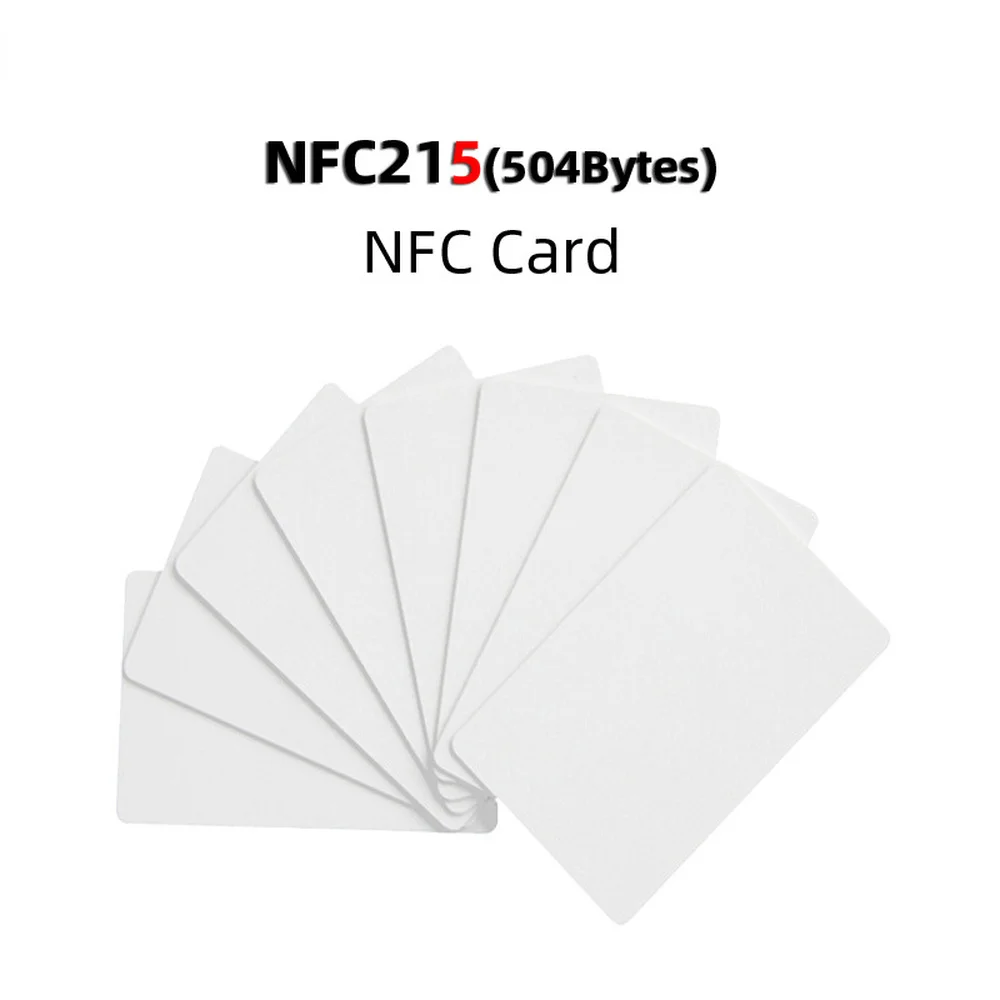 10pcs 215 Blank NFC Cards PVC Tags NFC215 13.56Mhz For TagMo Waterproof ...