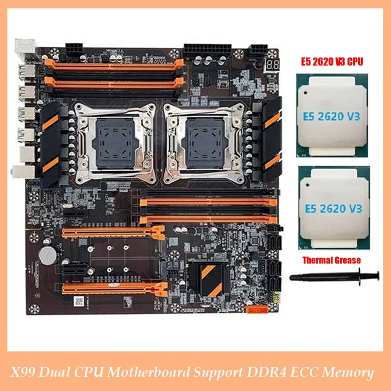 X99-Dual-CPU-Motherboard-Support-LGA2011-3-CPU-Support-DDR4-ECC-Memory ...