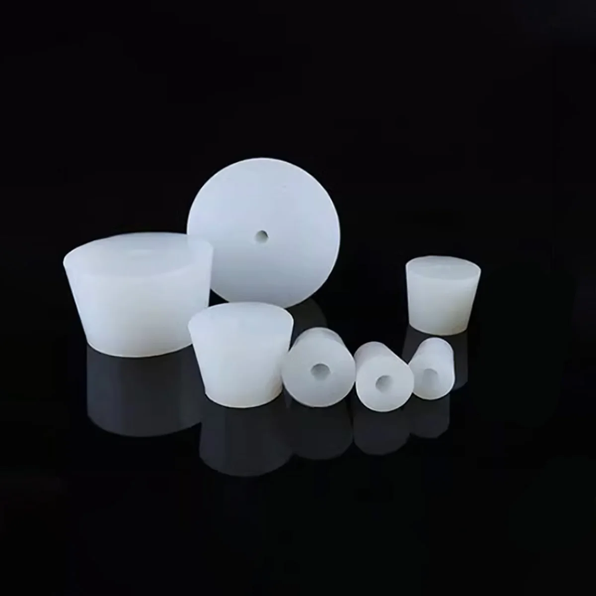 Silicone-Stopper-Conical-Plugs-Perforated-Food-Grade-Through-Hole ...