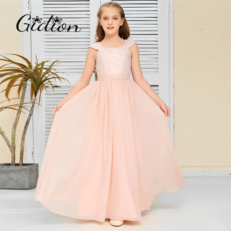Lace-Chiffon-Junior-Bridesmaid-Dress-For-Kids-Graduation-Festivity ...