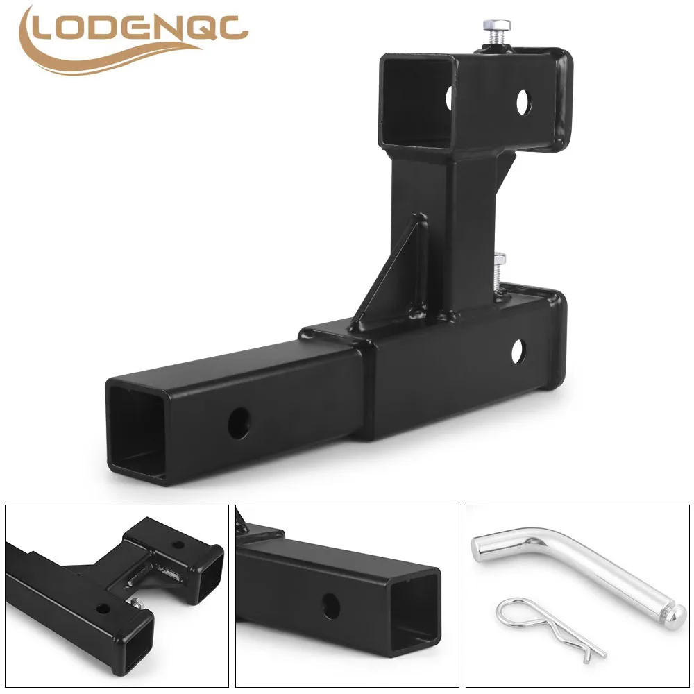 Double-Hitch-Receiver-2-inch-Trailer-Dual-Hitch-Extension-Riser-Hitch ...