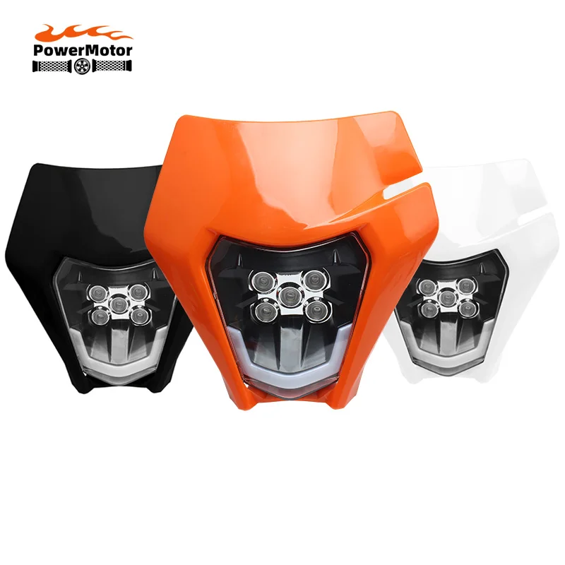 Light Mask Motorcycle Supermoto | Motorcycle Led Headlight Mask - Ktm ...