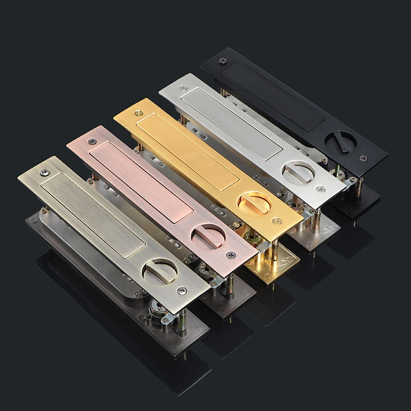 Single-side Sliding Door Press Spring Pocket Door Handle Built-in ...