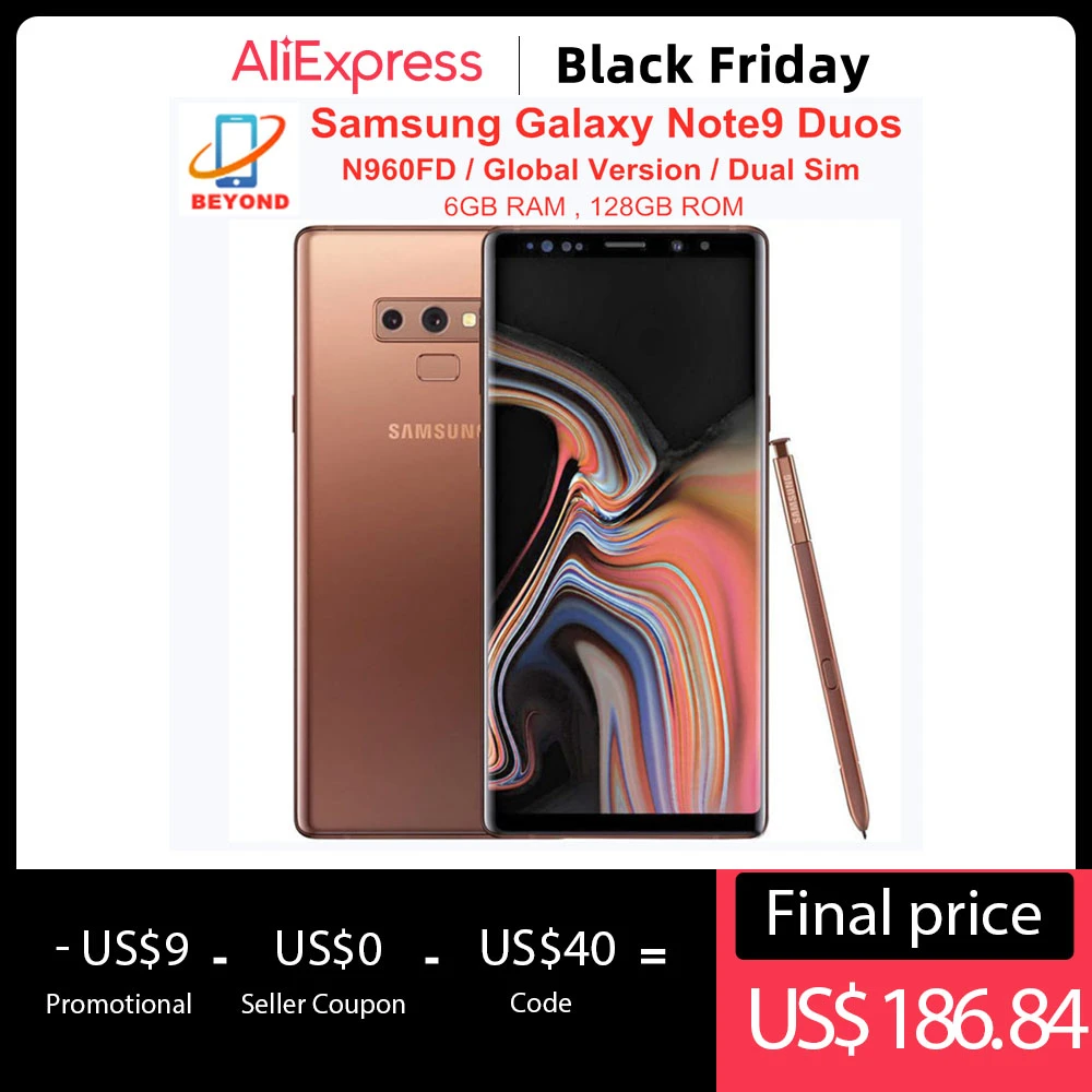 Samsung Galaxy Note9 Note 9 Duos N960fd Mobile Phone Dual Sim 128gb Rom ...