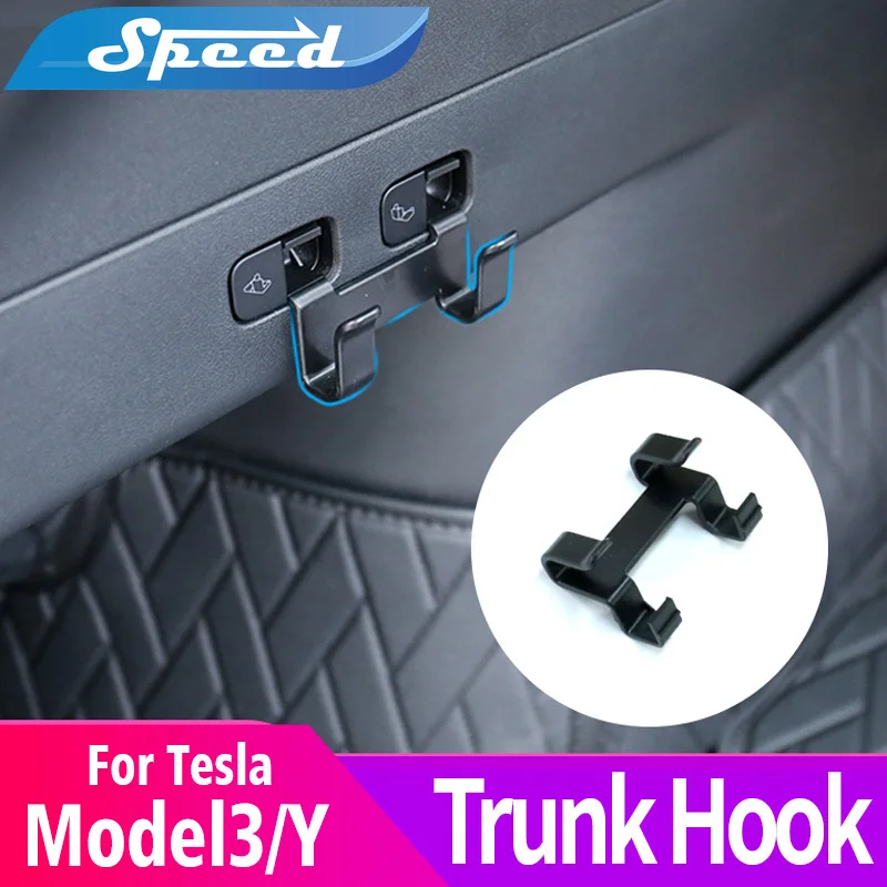 For Tesla Model Y Car Rear Trunk Hook Luggage Sundries Bag Hanger ...