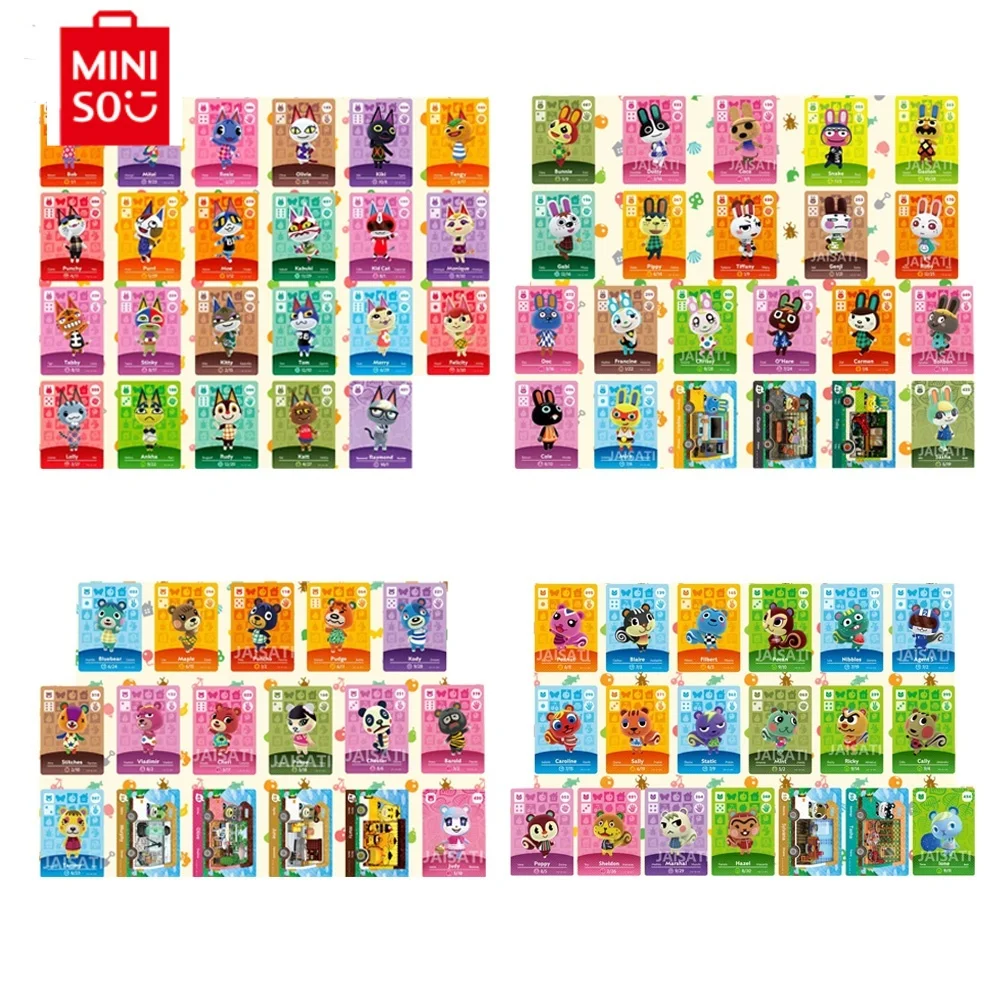 Animal Crossing Amxxbo MINISO 새 잎 동물 크로싱 Amxxbo 카드, 동물 크로싱 뉴 호라이즌 ...