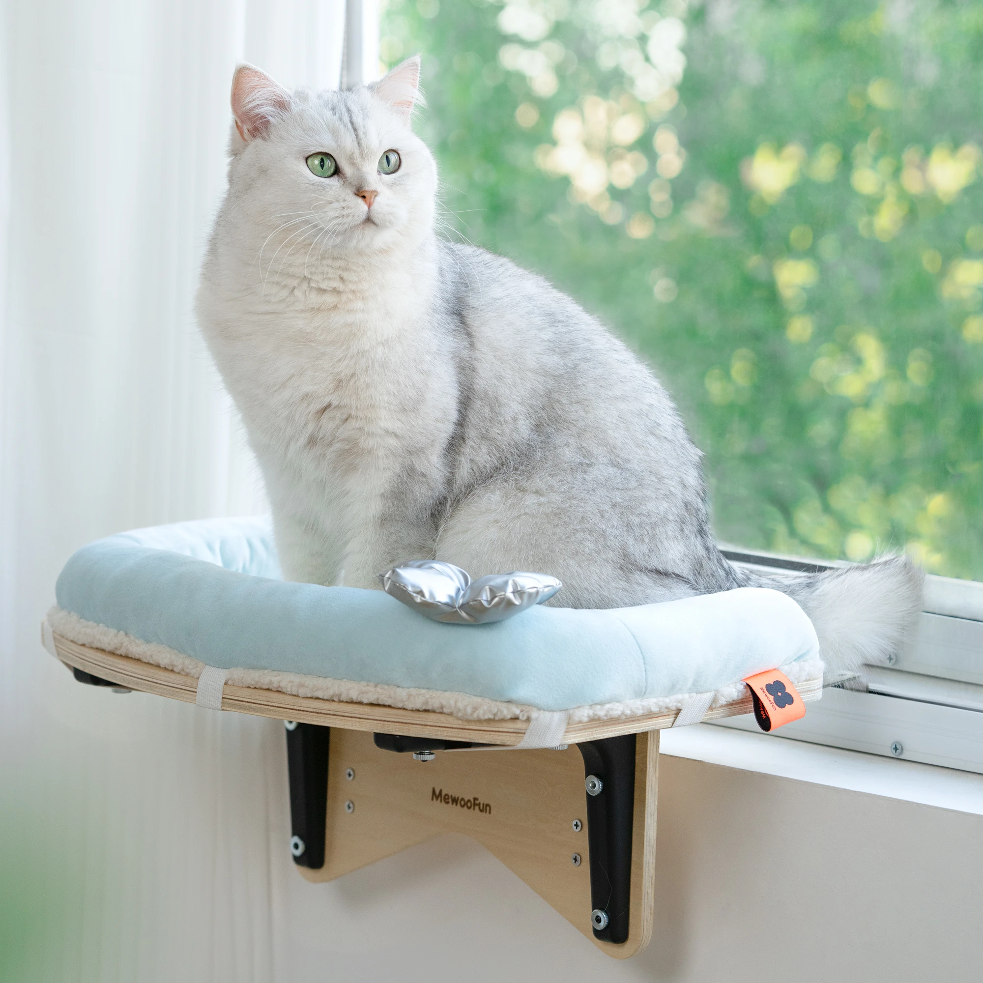 Mewoofun Durable Cat Window Perch with Soft Mat for Indoor Cats Holds ...