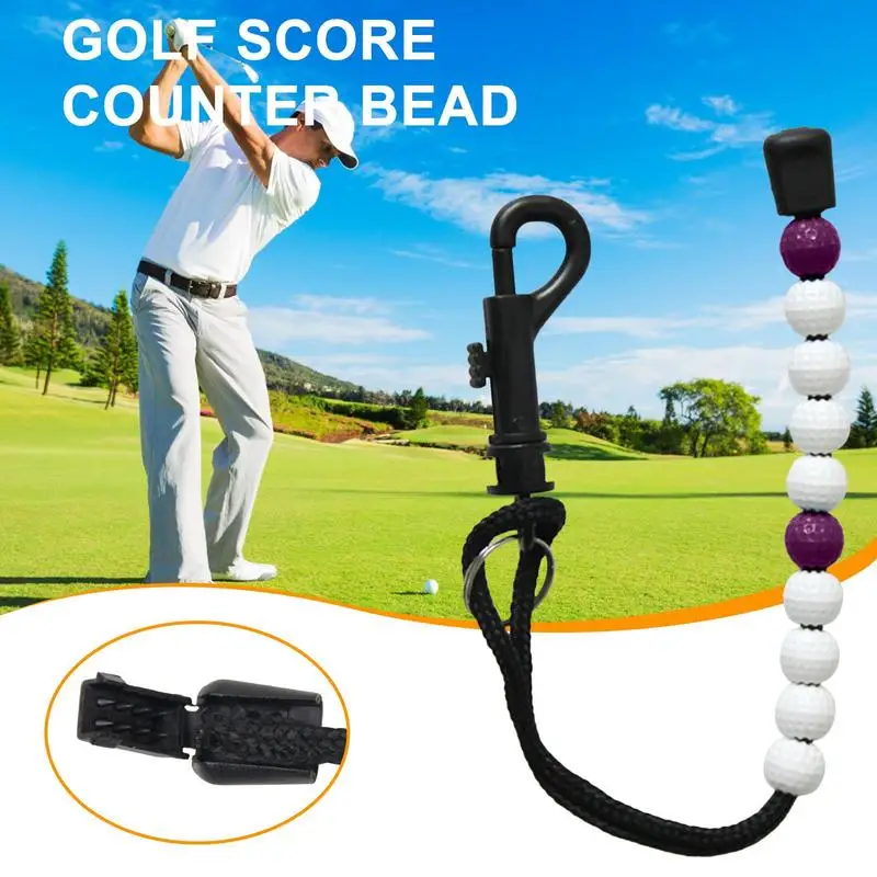 Golf Strokes Score Counter With Golf Bead Chain Strokes Bead Counter ...