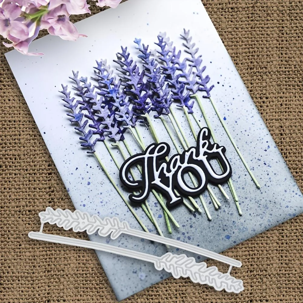 Crazyclown Lavender Stems Plant Craft Die Metal Cutting Dies Scrapbooking Dies for Card Making ...