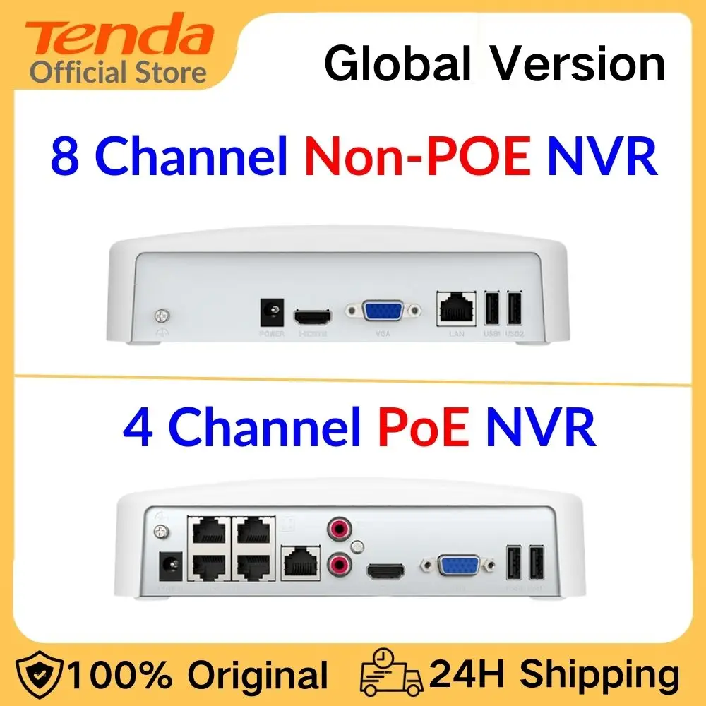Tenda-8-Channel-4-Channel-PoE-4K-UHD-Network-Video-Recorder-NVR-250m ...