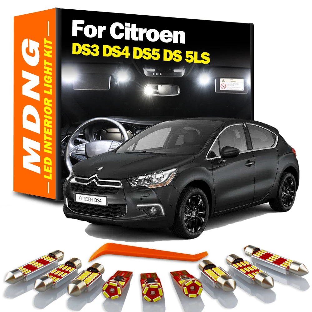 MDNG Canbus LED 인테리어 맵 돔 라이트 키트, 시트로엥 DS 3 4 5 5LS DS3 DS4 DS5 DS 5LS ...