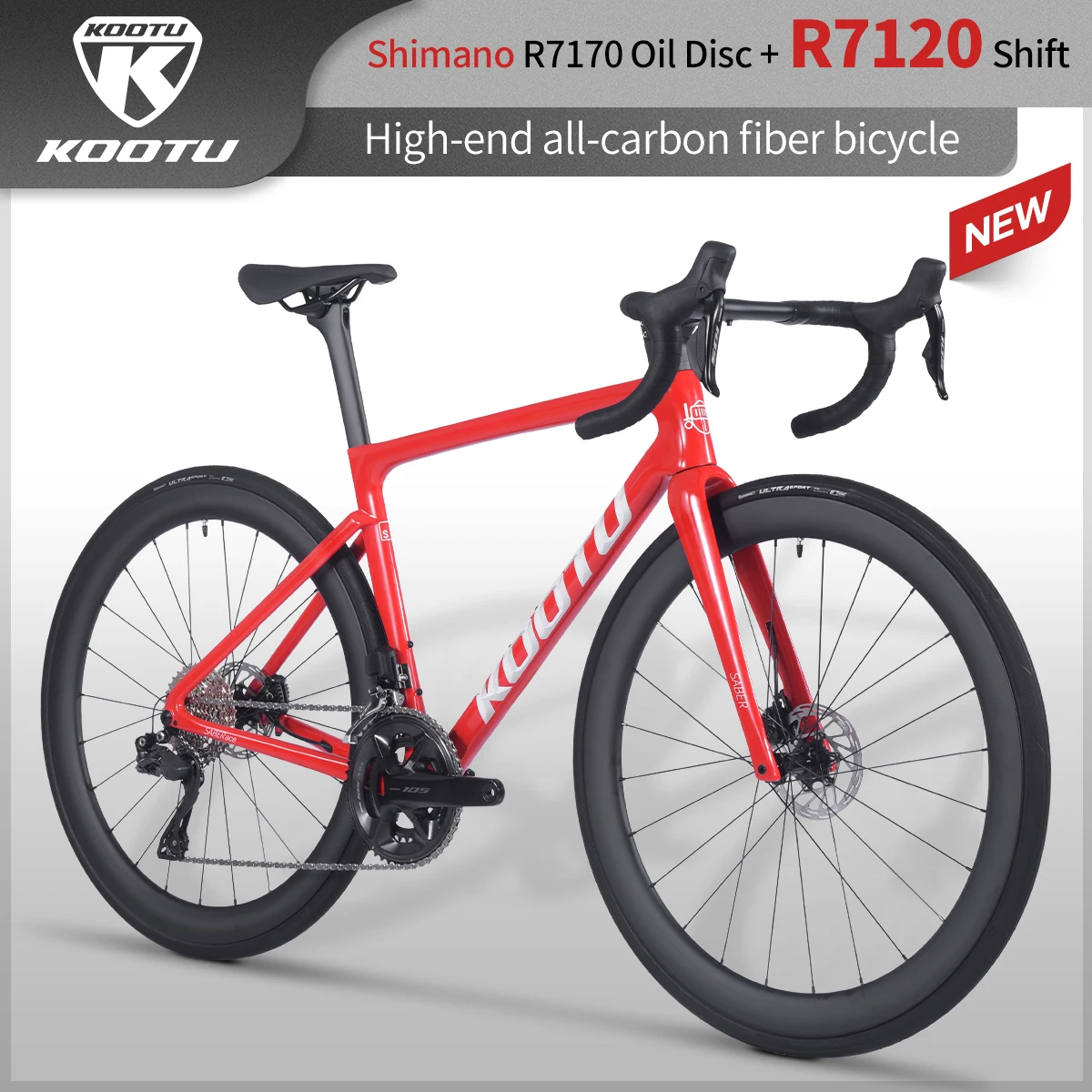 KOOTU-Full-Carbon-Road-Bike-Complete-700c-Bicycle-Race-Road-Bike-with ...