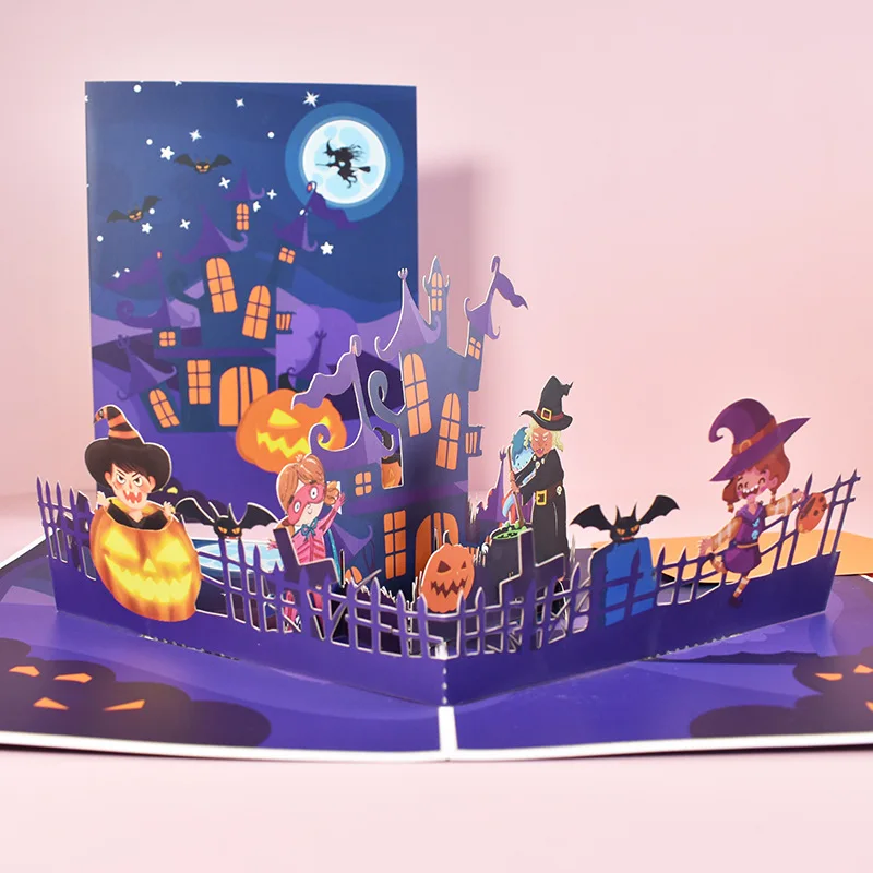 3D-Folding-Greeting-Cards-Paper-Sculpture-New-Halloween-Invitations ...