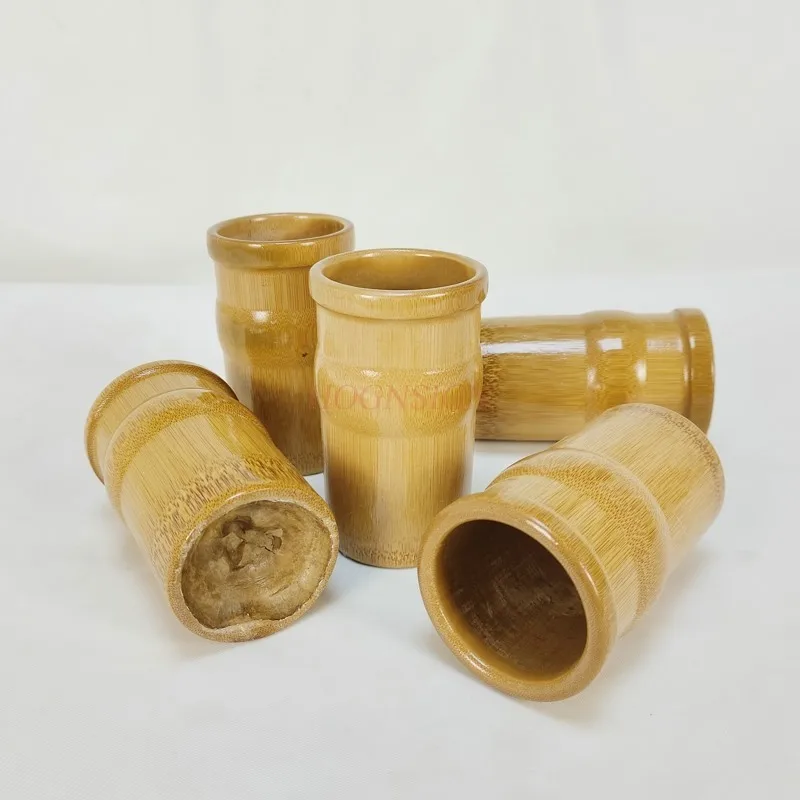 5 pçs bambu cupping medicina chinesa único tubo carbonizado pote de ...