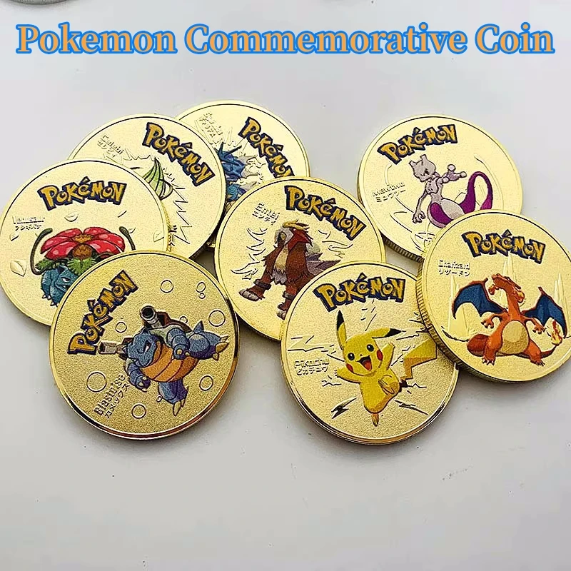 Pokemon-Gold-Coin-Mewtwo-Charizard-Pikachu-Venusaur-Squirtle-Metal-Set ...