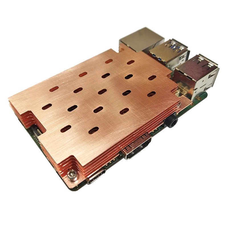 Radxa Rock 5C Copper Heatsink Protective Case Passive Cooling Radiator ...