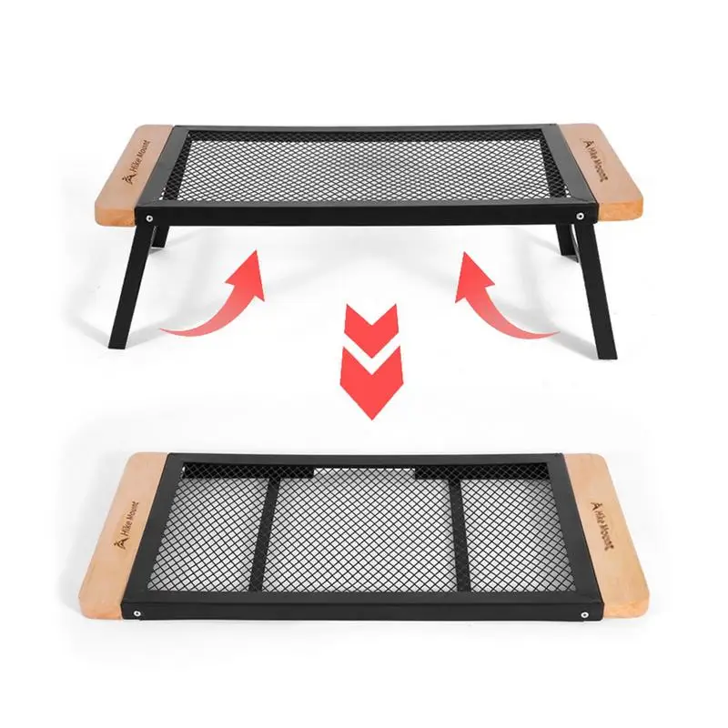 Folding-Table-With-Iron-Mesh-Outdoor-Camping-Portable-Dining-Tables ...