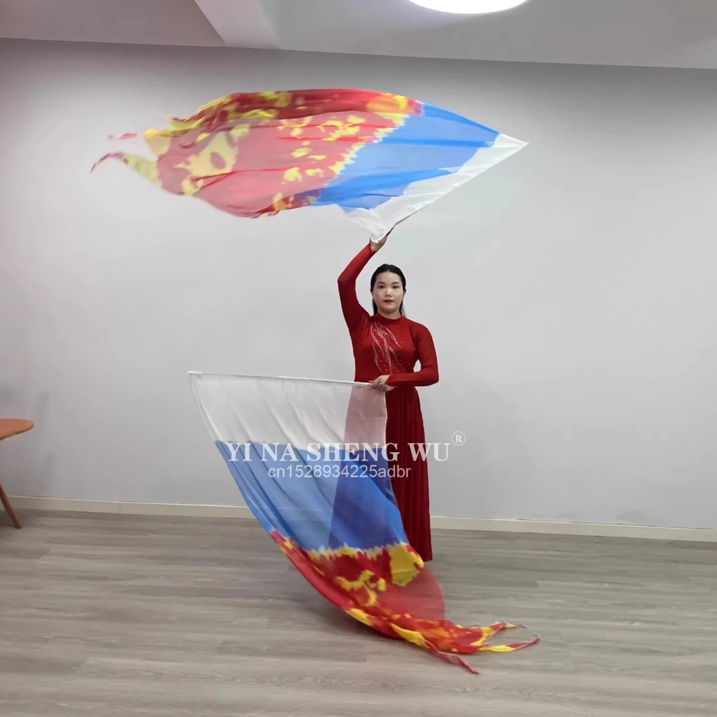 1 Pair of Praise Flag Dance Props Worship Flag Scarf Multi-color Tie ...