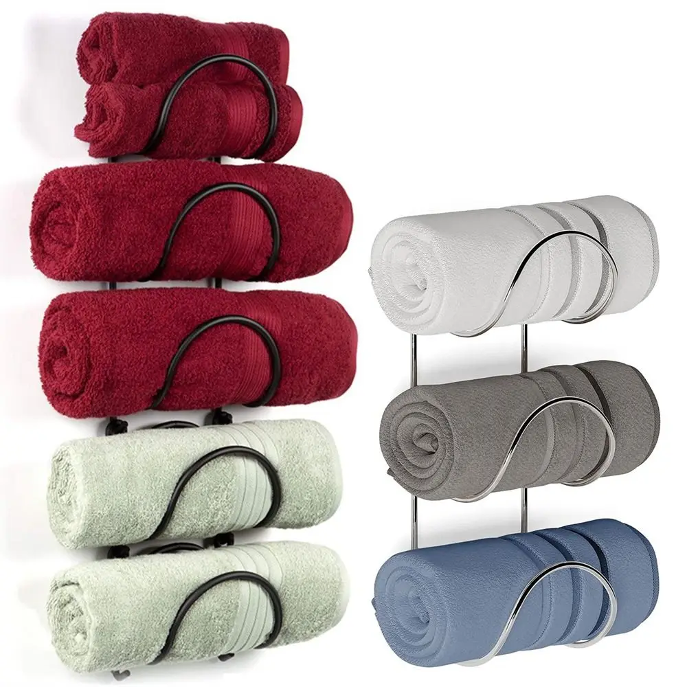 Space-Saving Towel Storage Rack Hanger Storager Room Decor Clothes ...