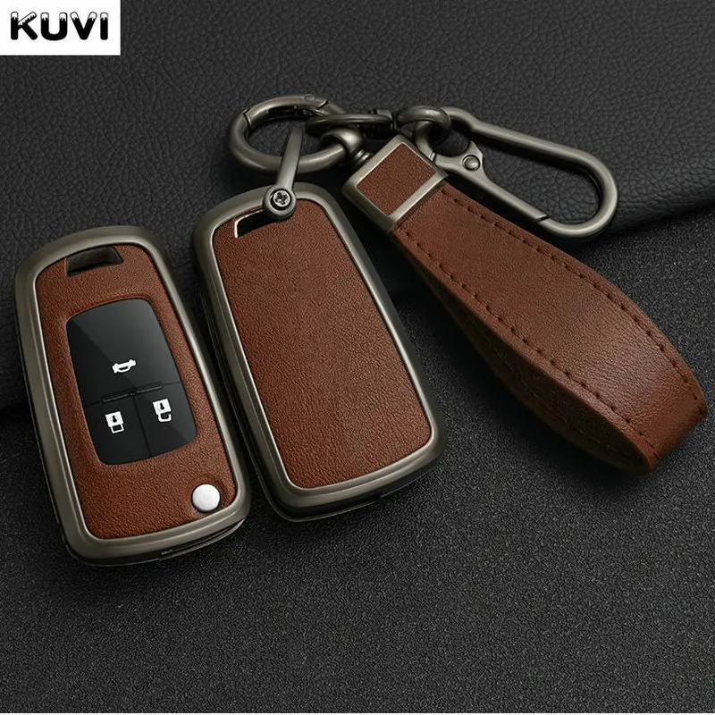 Metal-Leather-Car-Key-Case-Cover-For-Chevrolet-Cruze-Aveo-Trax-Sail ...
