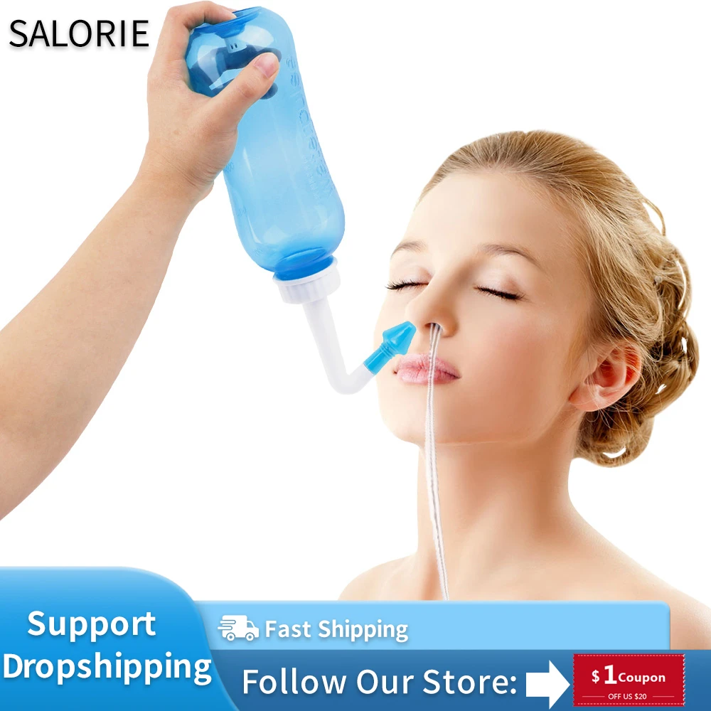 300/500ML Nasal Irrigator Nasal Wash Cleaner Nose Cleaning Bottle Neti ...