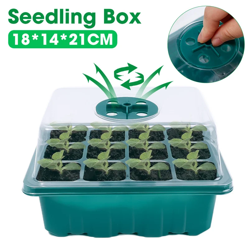 6-12-Holes-Seedling-Box-Nursery-Pots-Plastic-Plant-Seeds-Planting-Box ...