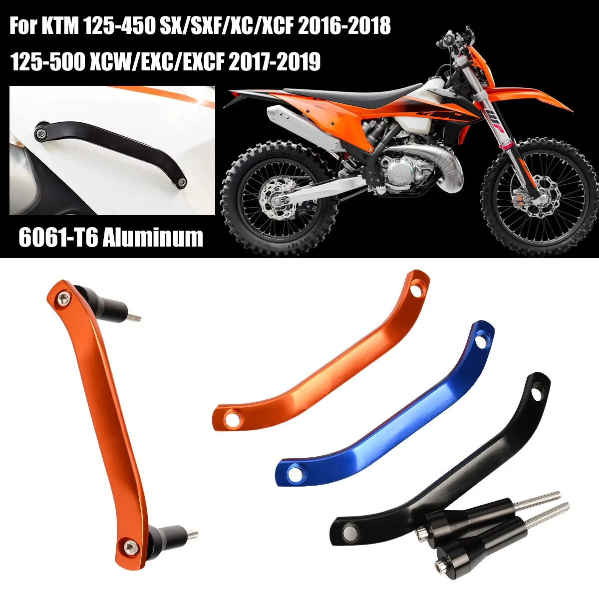 Motorcycle Accessory CNC Passenger Grab Handle Bar Rear Rail For EXC ...