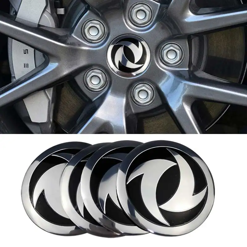 56mm-Car-Wheel-Hub-Caps-Stickers-Tire-Center-Emblem-Decals-for-Dongfeng ...