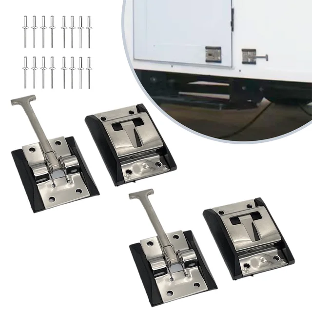 Heavy Duty Door Catch For Van Entry Door Holder T-style Catch Stainless ...