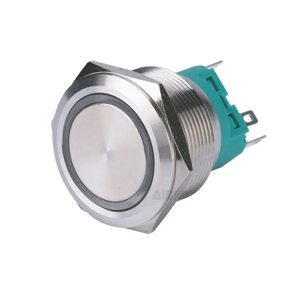 Rgb interruptor de botão elétrico impermeável 12v led luz momentânea 16 ...